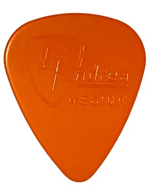 D’Andrea -Orange 351 Guitar Pick- Medium Celluloid w/Black 70’s Logo ...