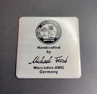 Mercedes AMG Engine Metal Badge/Emblem Interior or Exterior Handcrafted ...