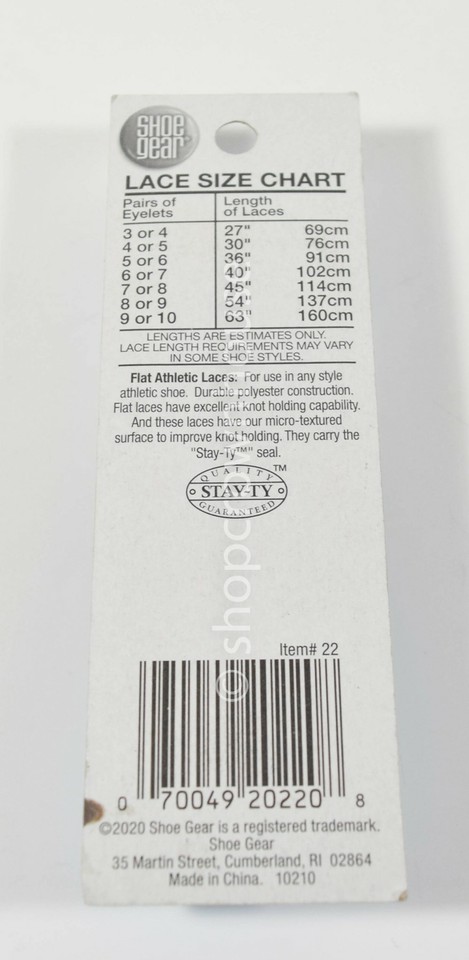 4 Pairs Shoe Gear Sport Flat WHITE 54" Athletic Shoe Laces - Stay-Ty ...