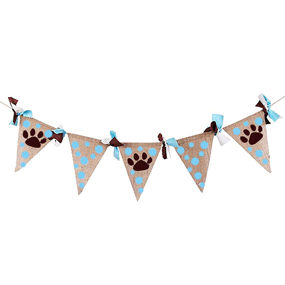 Pennant Hanging Bunting Banner Supplies Pet Dog Birthday Party Cat ...