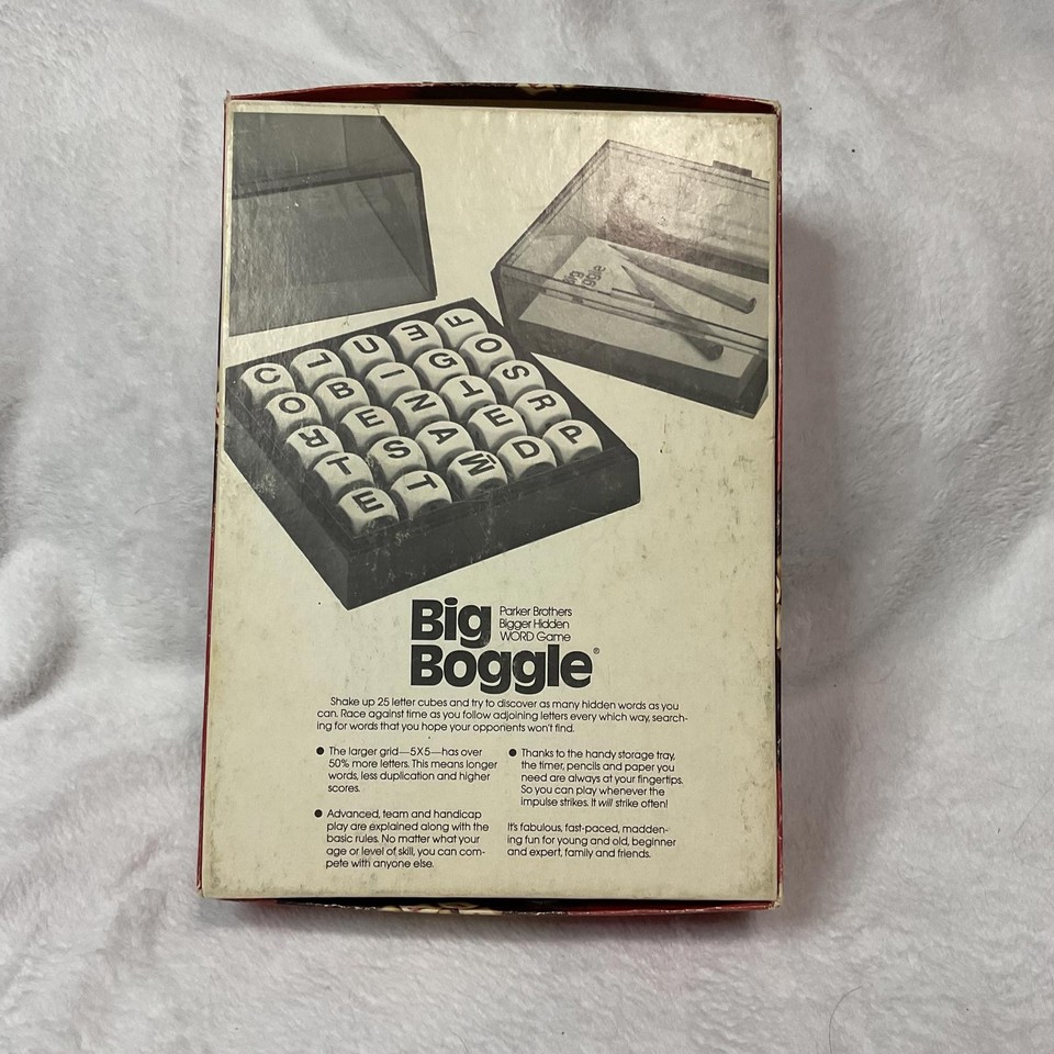 Big Boggle Word Game by Parker Brothers | eBay