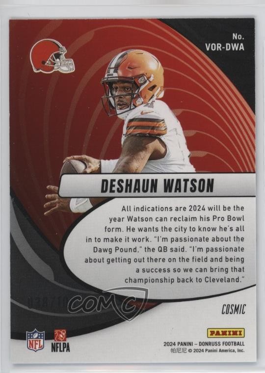 2024 Panini Donruss Vortex Cosmic /100 Deshaun Watson #VOR-DWA | eBay