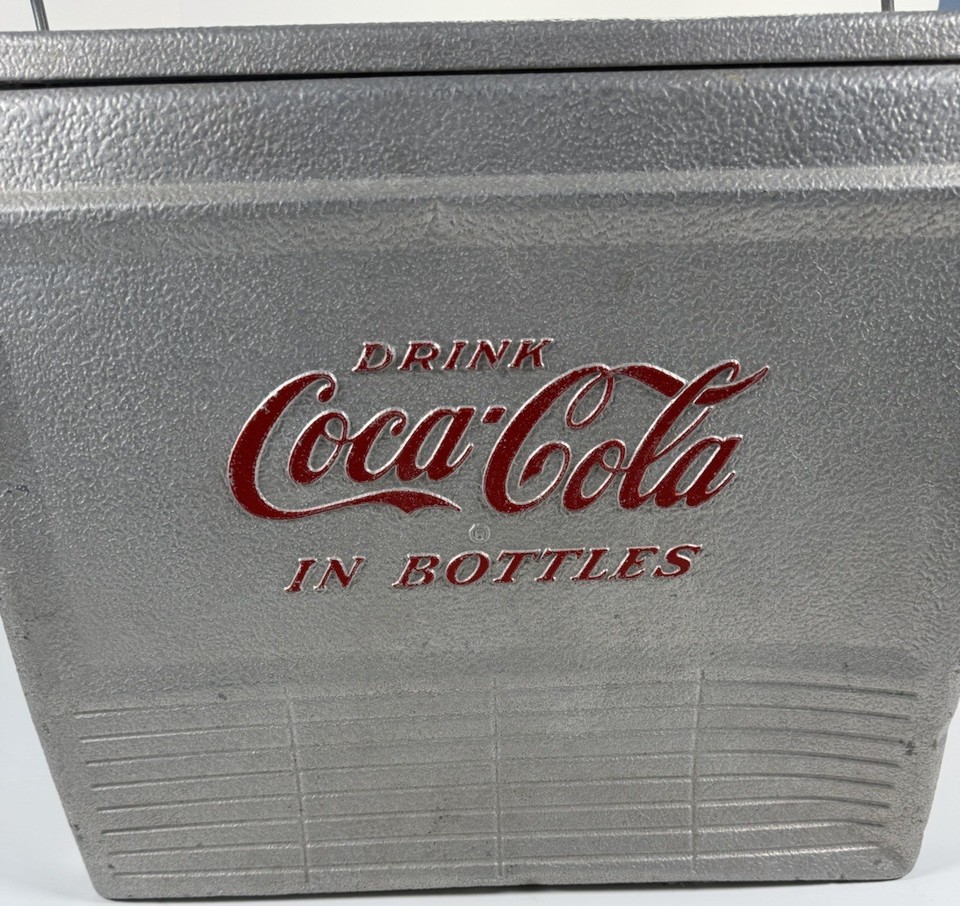 Vintage 1950s Coca-Cola Aluminum Cooler by Progress USA Opener Tray ...