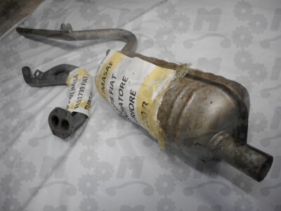 Rear engine exhaust muffler complete with hose to Fiat manifold | eBay ...