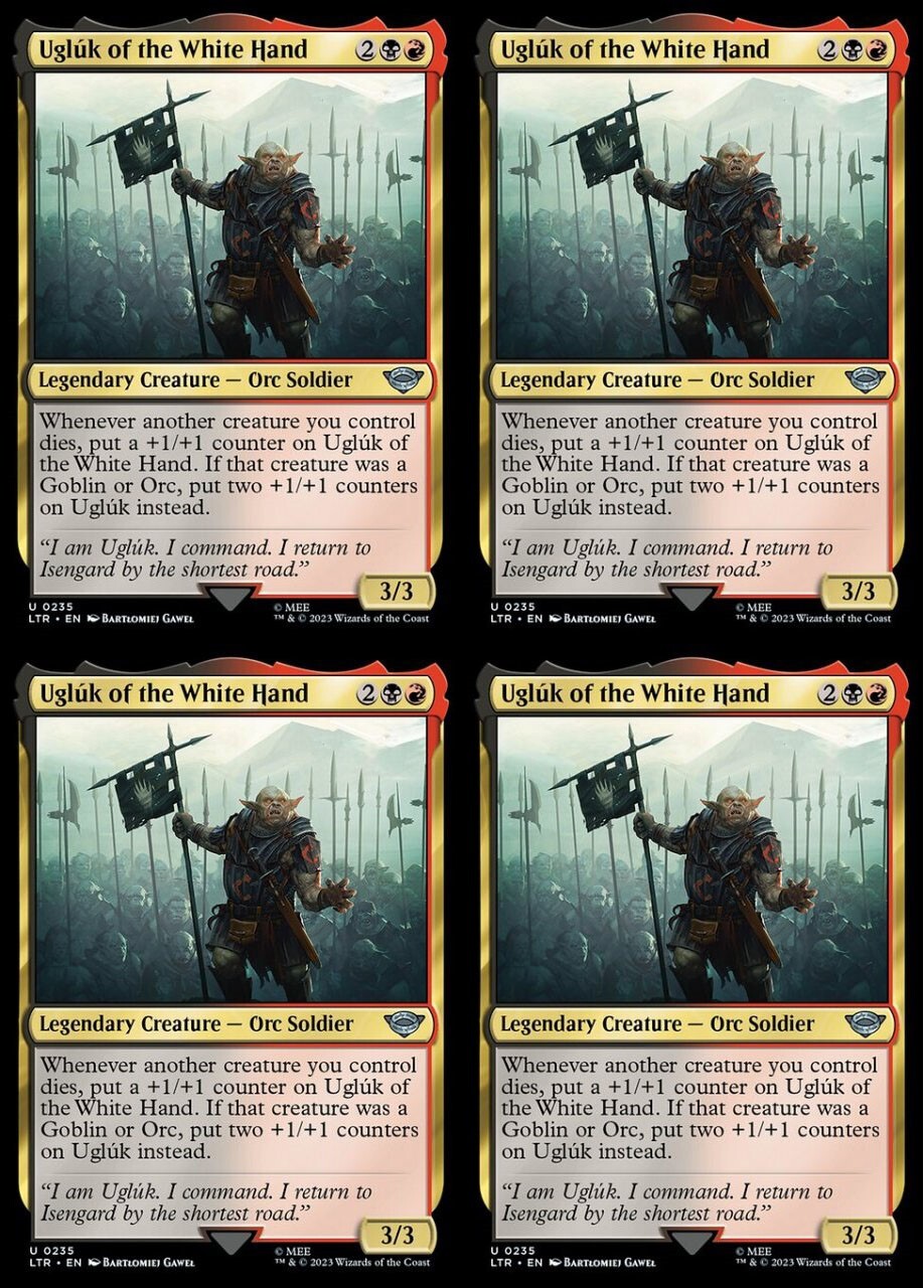 MTG - 4x UGLUK OF THE WHITE HAND - Lord of the Rings (U) | eBay Australia