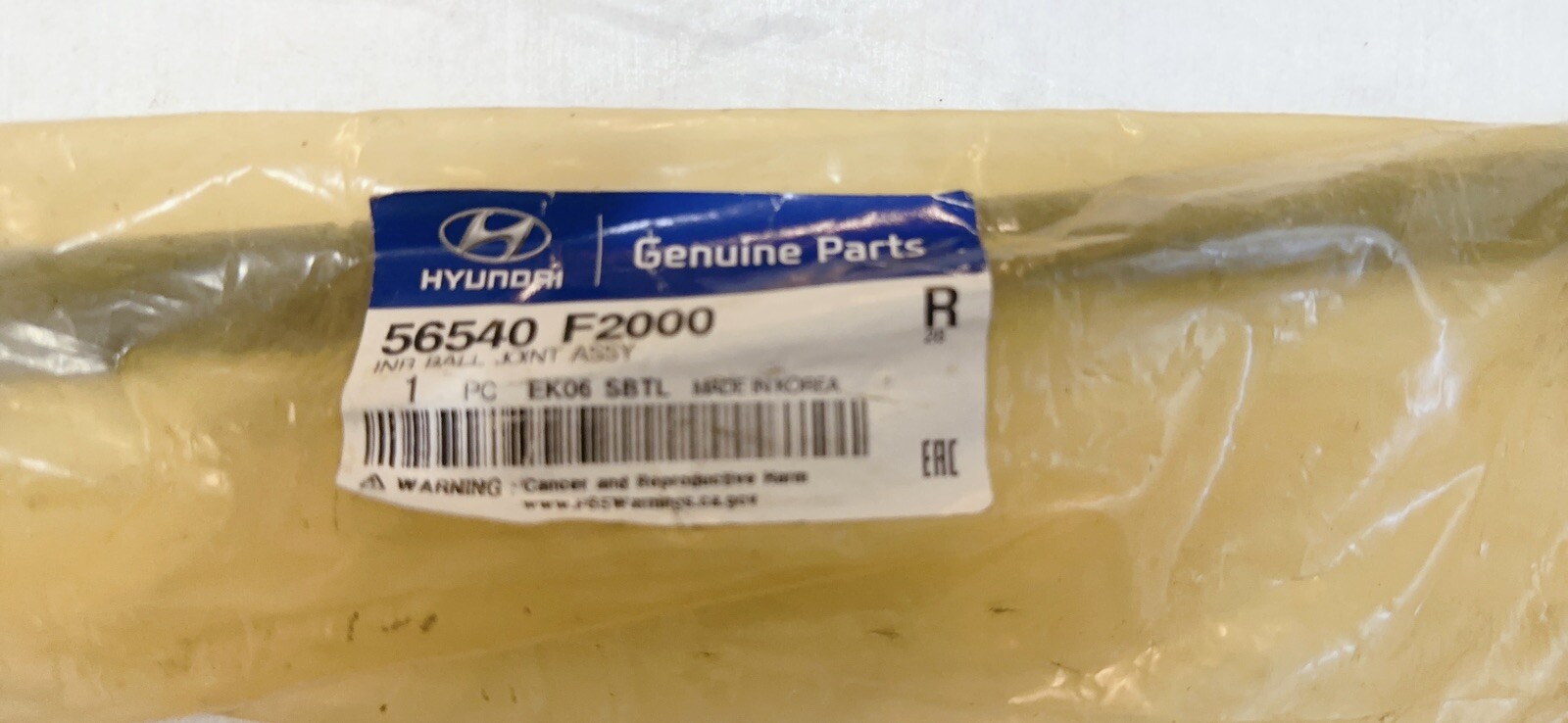 17-18 Genuine Hyundai Elantra Steering Gear Inner Tie Rod End 56540 ...