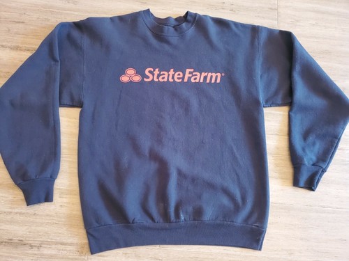 Vtg State Farm Crewneck Sz med Red Logo Rare! Hanes | eBay