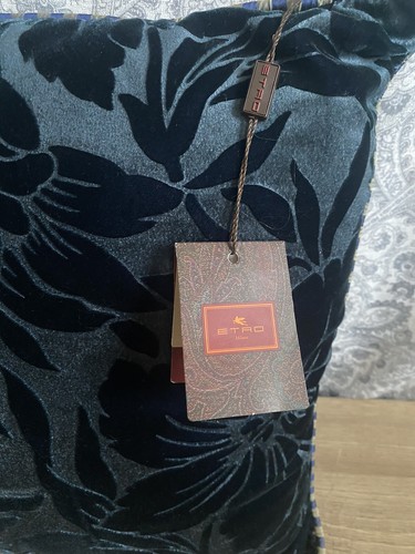 Etro Milano Decorative Pillow 16x16 In. NAVY K-20 Mod.47637 Made In ...