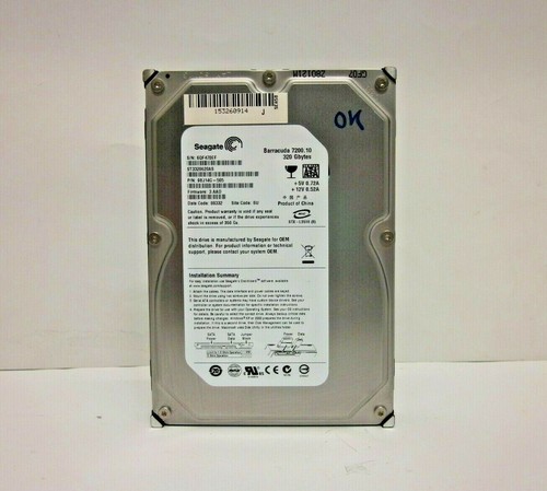 Disque Dur SATA 3.5" Seagate Barracuda 320GB ST3320620AS 9BJ14G-505 ...
