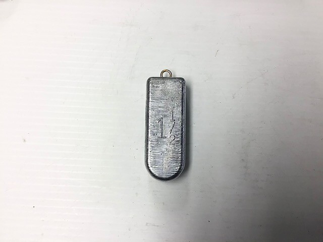 1-1/2lb Lead Rock Cod Weight Sinker with brass eye, Deep Drop Fishing ...