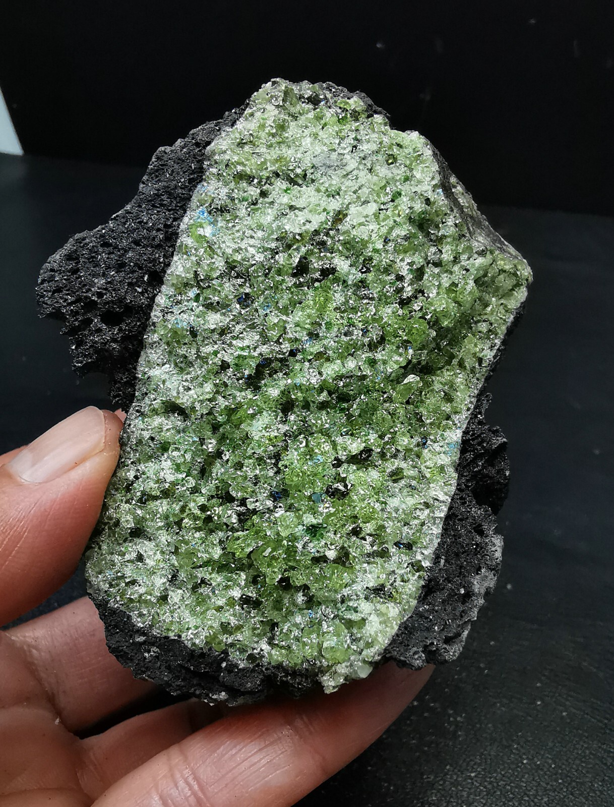 250g New Natural Green Olivine Peridot Basalt Meteorite Rough Reiki ...