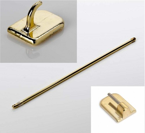 Light weight BRASS ROUND Net Rod Extendable Windows Curtain Rail | eBay UK