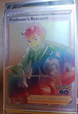 Pokémon TCG Professor's Research Pokemon GO 084/078 Holo Secret Rare | eBay