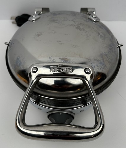All Clad Waffler 1 Waffle Maker 6071 Stainless Steel Round Iron Tested ...