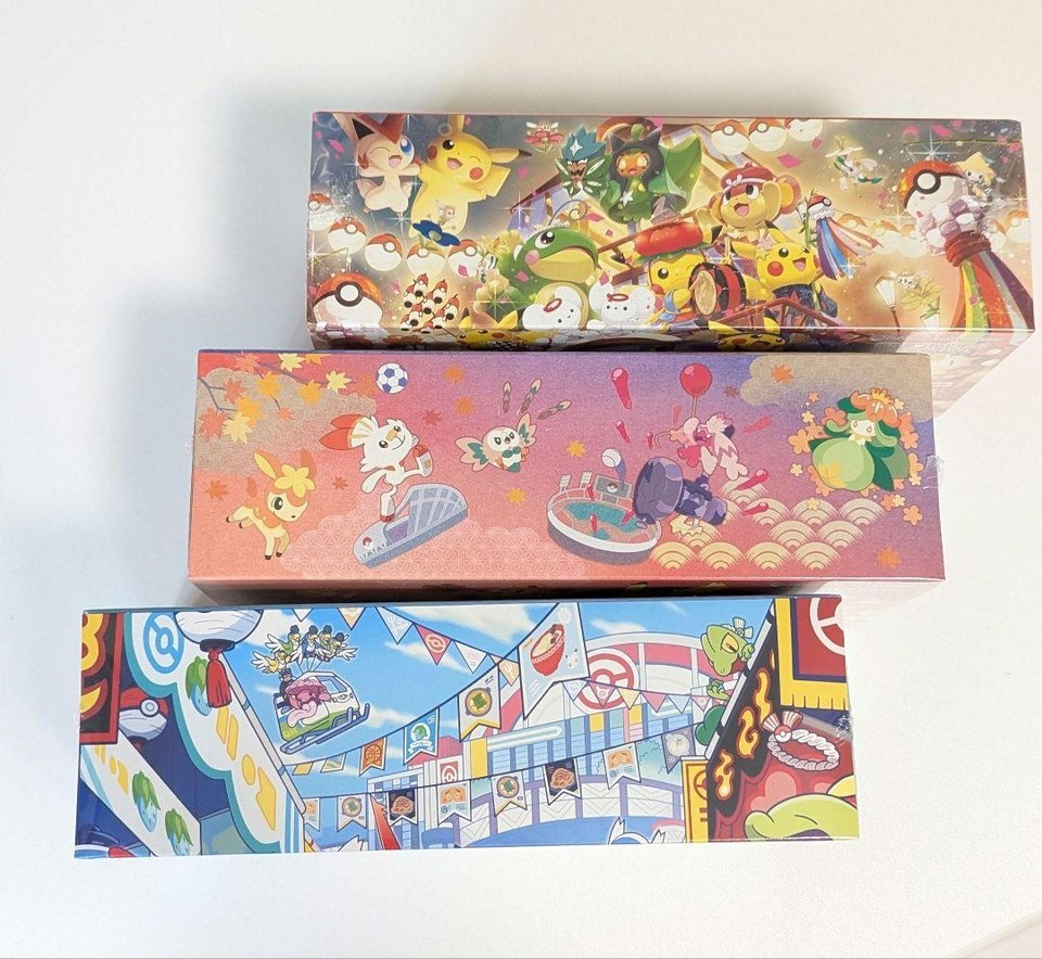 Pokemon center Tohoku Hiroshima Fukuoka Special Box set of 3 Promo card ...