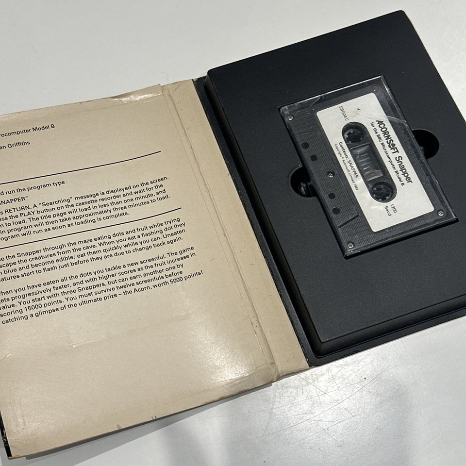 Acornsoft Snapper Pac Man Clone For BBC Micro Cassette Boxed | eBay UK