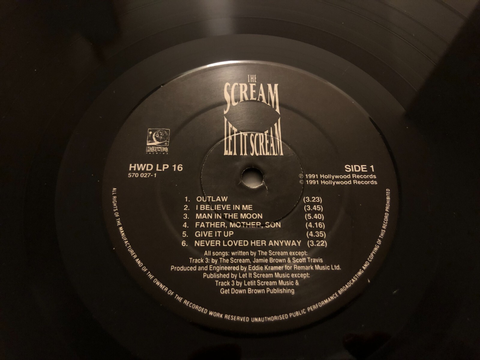 THE SCREAM Let It Scream LP Vinyl 1992 1st Press John Corabi Mötley ...