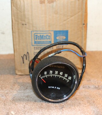 1964 1/2 1965 Ford Mustang NOS 6K V8 6000 Rpm RALLY PAC TACHOMETER w/o ...