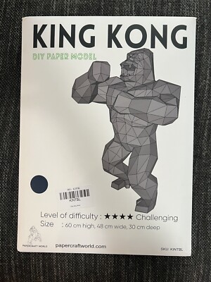 Papercraft World DIY PAPER MODEL KING KONG 23" HEIGHT, 19" WIDE, 11 ...