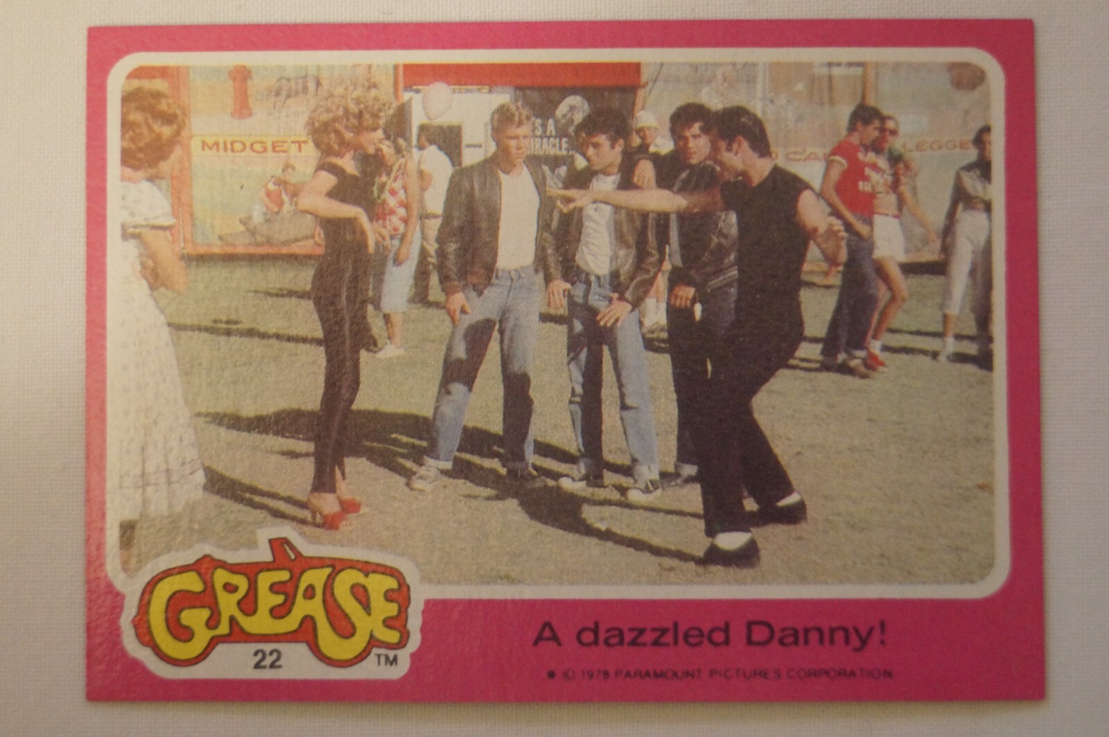 Grease - Classic Paramount Movie Scene Collector Card - A Dazzled Danny ...