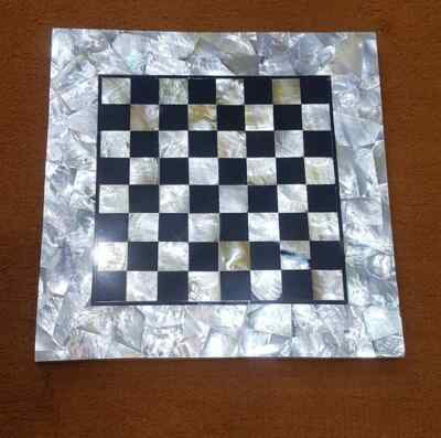 24" Chess Board black Marble chess Table Top inlay Home room decor k41 ...
