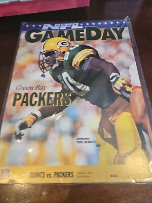 new york giants gameday program game day guide Stadium 1992 Green Bay ...