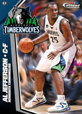 Al Jefferson Minnesota Timberwolves Fathead Tradeable 2010 NBA Sticker ...