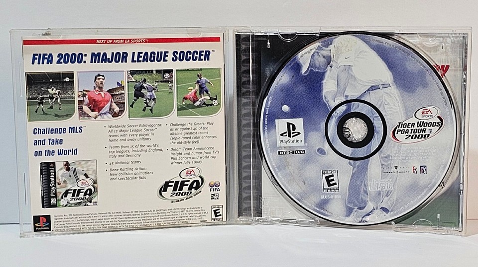 Tiger Woods PGA Tour 2000 Playstation 1 PS1 Video Game Complete with ...