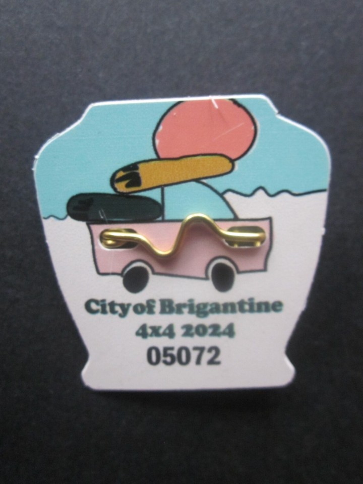 2024 BRIGANTINE N. J. 4X4 SEASONAL BEACH BADGE/TAG 1 YEAR OLD | eBay