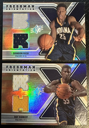 Brandon Rush Roy Hibbert SPX 08-09 RC Freshman ROOKIE Jersey Lot PACERS ...