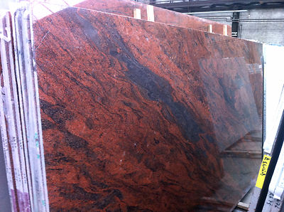 Arbeitsplatte Multicolor RED Abdeckung Tischplatte Naturstein ...