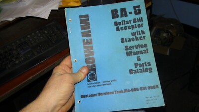 Rowe BA-5 DOLLAR BILL ACCEPTOR WITH STACKER Service Manual & Parts-used ...