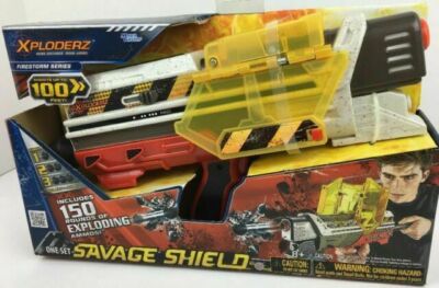 Xploderz Savage Shield Firestorm Series Blaster Toy Gun With 150 Rounds ...