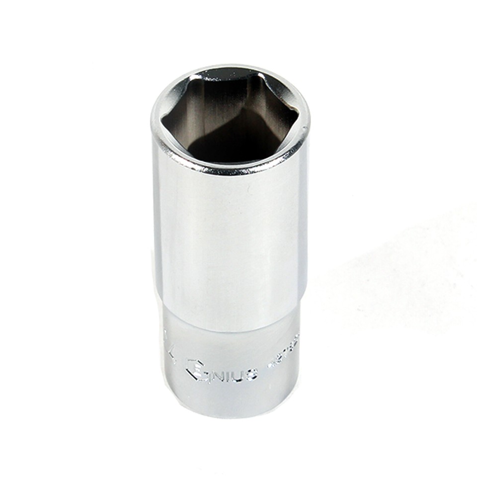 1/2" Dr. Chrome Vanadium Steel 6-Point Metric Deep Long Hand Socket 21 ...