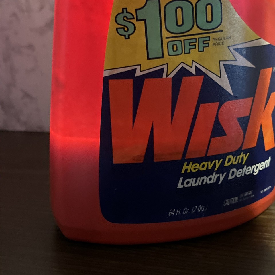 VTG Wisk laundry detergent 64oz Bottle 20% Full 80s 90s Prop | eBay