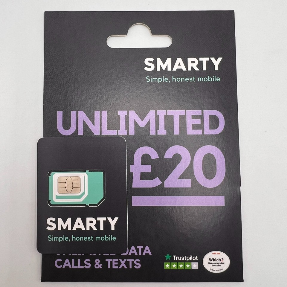 £0.20p Only NEW LATEST OFFER Smarty UK sim card +UNLIMITED 5G 4G WIFI ...