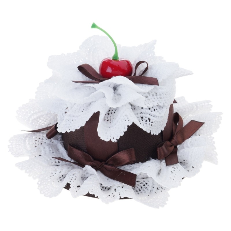 Girls Hairpin Flower Lace Design Cake Shape Hair Clip Hat Barrette For ...