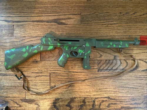 1960s Mattel Tommy Burst TOY Cap machine gun guerilla green With Strap ...