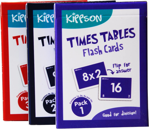 Times Tables Flash Cards - Multiplication and Division 2-In-1 Set of ...