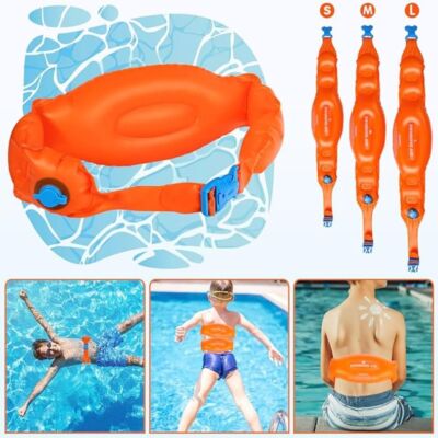 Inflatable Swim Belts Pool Float for Kids and Adults Swimming Training ...