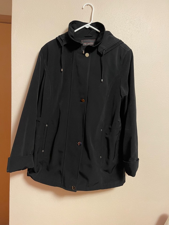 FS Limited Black Coat with Hood Size Large | eBay