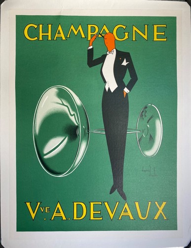 Vintage Original French Champagne Devaux Poster, On Linen | eBay