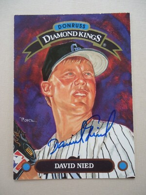 David Nied - 1993 Donruss Diamond King Autographed Baseball card # 28 ...