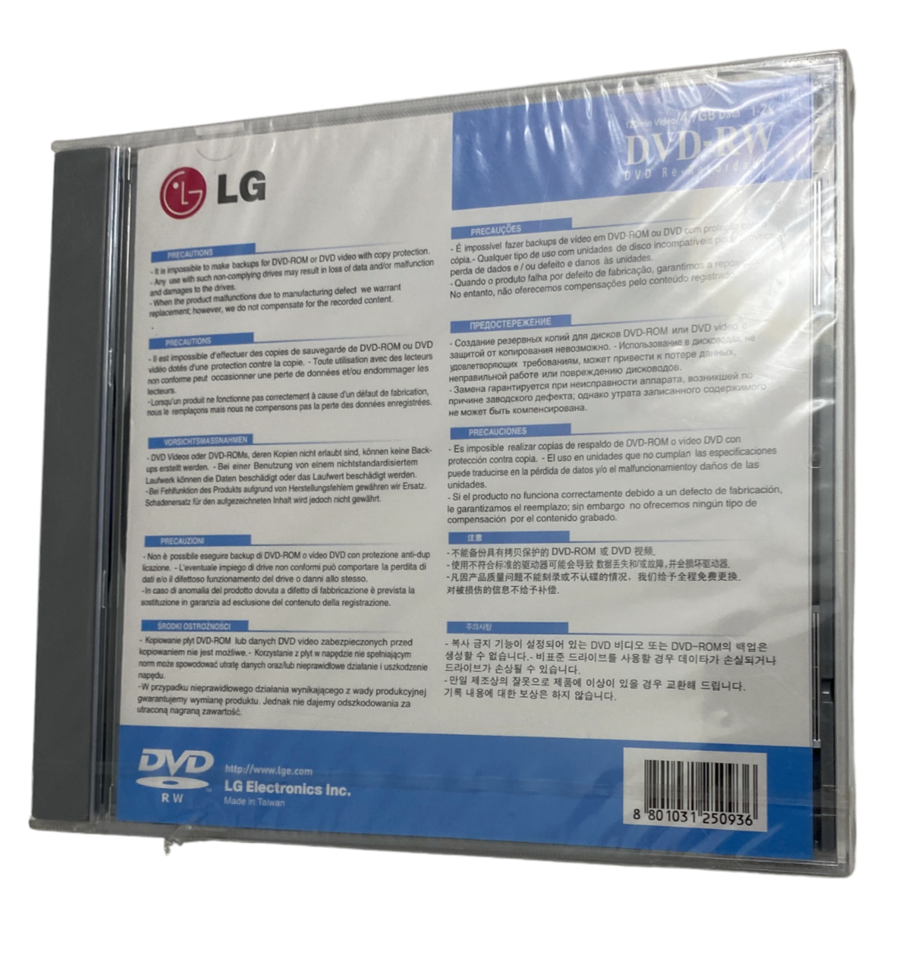 LG DVD-RW DVD Re-Recordable 120 Min Video 4.7 GB Data (DVD) Sealed | eBay