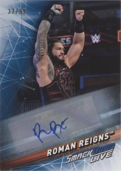 2019 Topps WWE Smackdown - Autographs #42 Roman Reigns /99 (AU) for ...