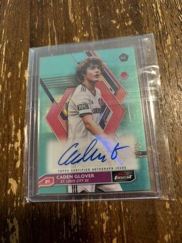 Caden Glover Auto Rookie Card /75 Topps Finest Aqua Refractor St. Louis ...