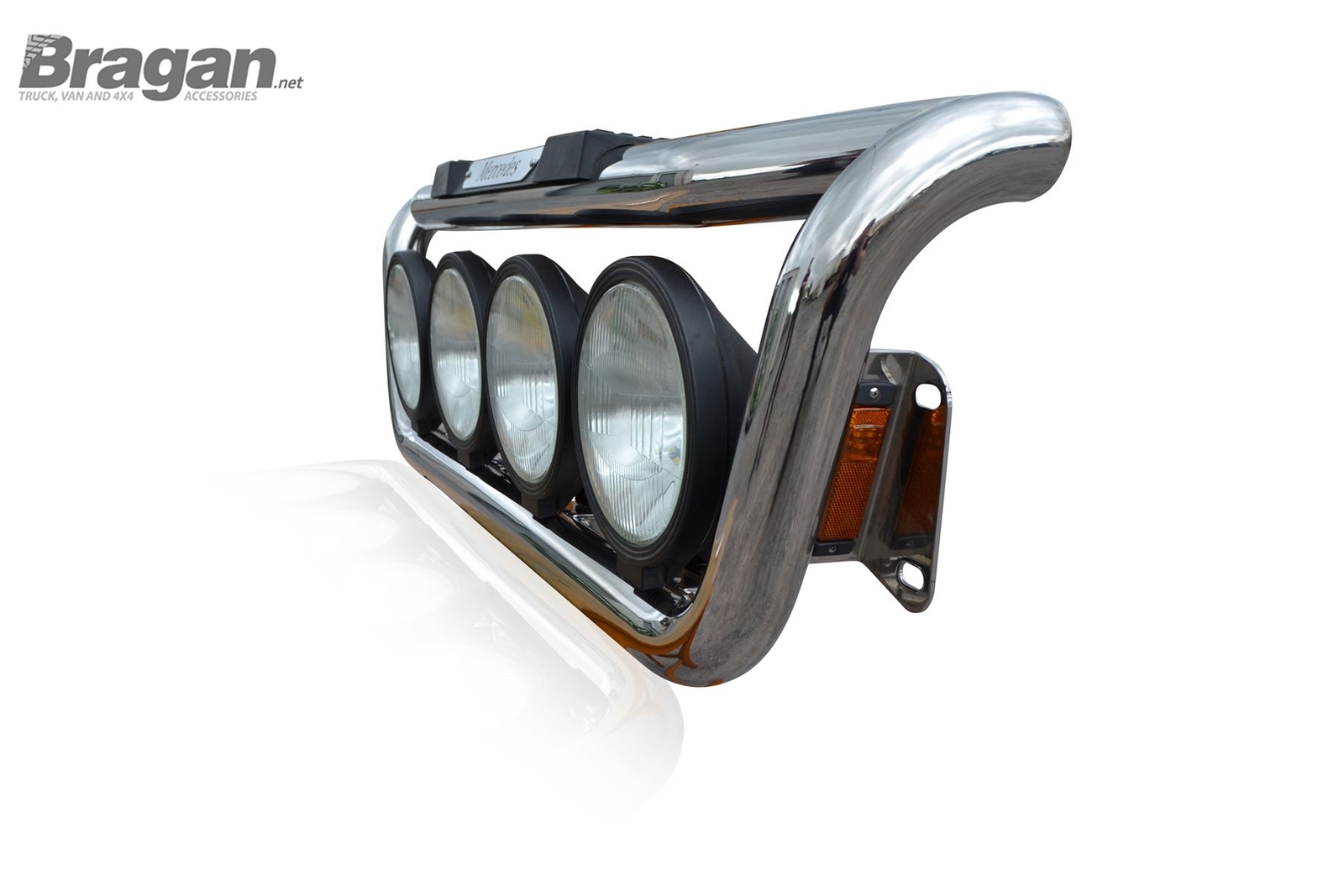 Grill Light Bar D + Round Spot Lamps + Step Pad To Fit Mercedes Actros ...