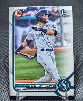 Victor Labrada 1st Rookie Card RC 2022 Bowman Prospects #BP-150 Seattle ...