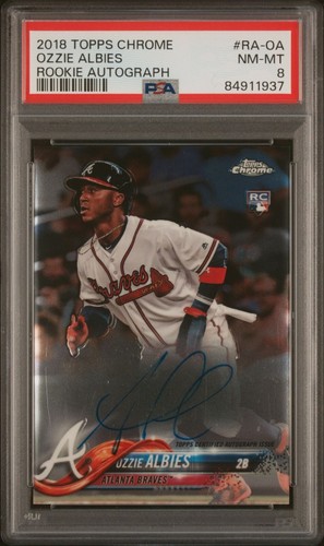 2018 Topps Chrome - Rookie Autographs Ozzie Albies #RA-OA (AU, RC) for ...