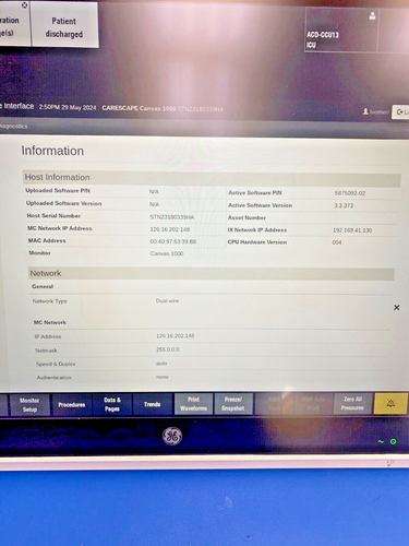 GE CareScape Canvas 1000 Patient Monitor Loaded 2023 year | eBay